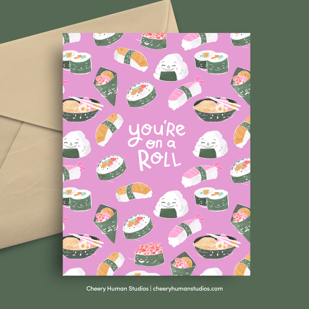 You're on a Roll - Greeting Card | Birthday | Thinking of You | Just B ...